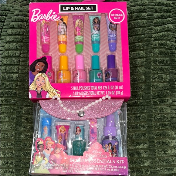 Barbie | Bath, Skin & Hair | Barbie Lip Nail Set And Disney Princess ...